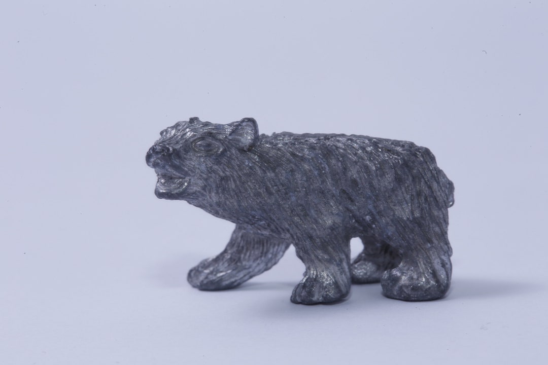 Baby Bear, Standing, Little, Miniature, Pewter, Figurine, 1 1/2 ...