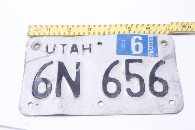 Utah Car Plate Numbers Vehicle Registration Plate White - Etsy