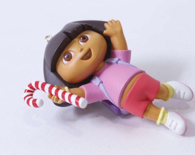 Dora, the Explorer, 2004, With Candy Cane, Ornament, Christmas, Vintage ...