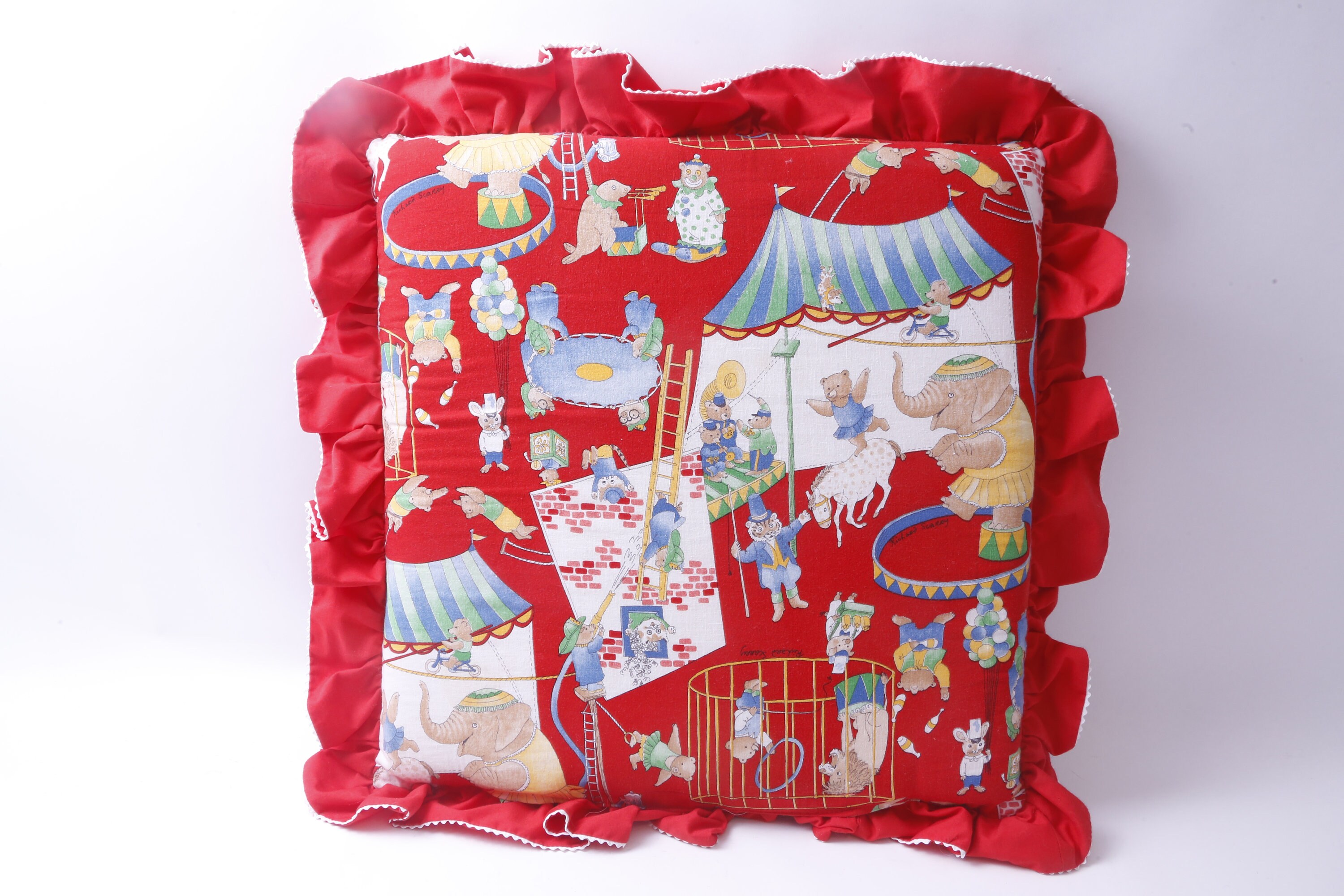 Pillow Red Richard Scarry Circus Animals 19 - Etsy
