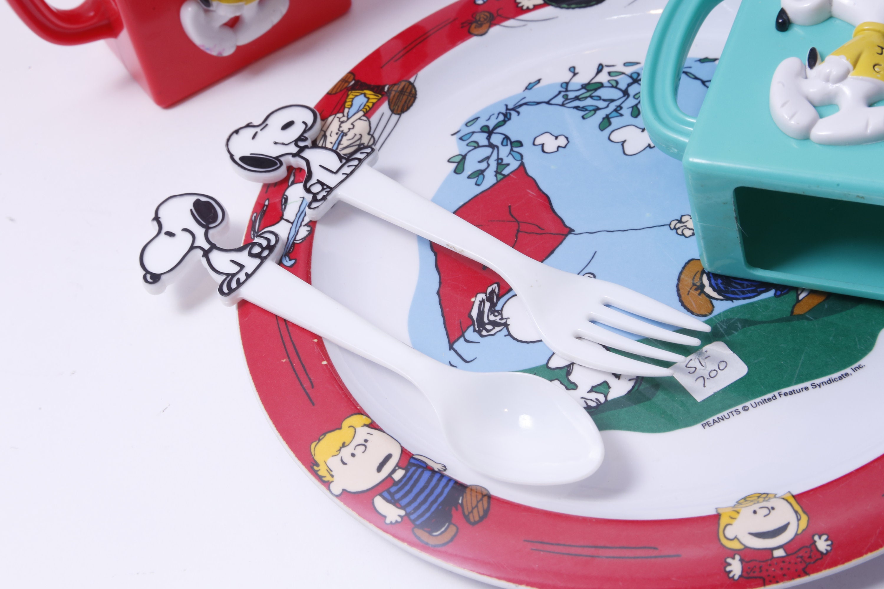 1980s Peanuts Snoopy Plate Spoon Fork Mugs Baby | Etsy