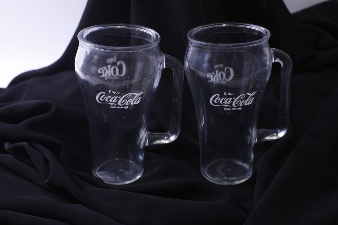 Coca-cola, Drink Glass With Handle, Set of 2, Branded, Transparent ...