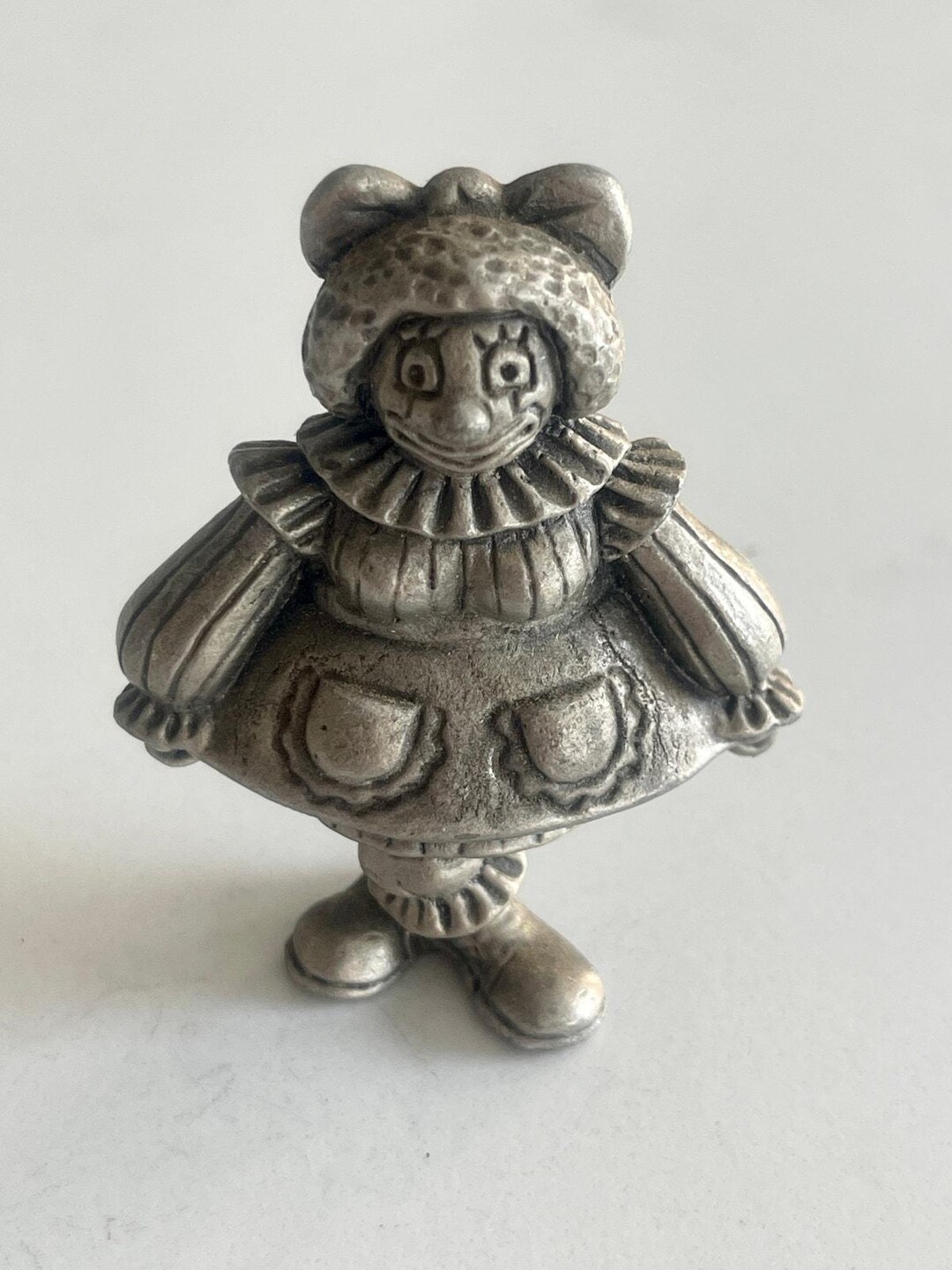 Clown, Curtsy, Happy, Circus, Pewter, Statue, Miniature, Game Piece ...