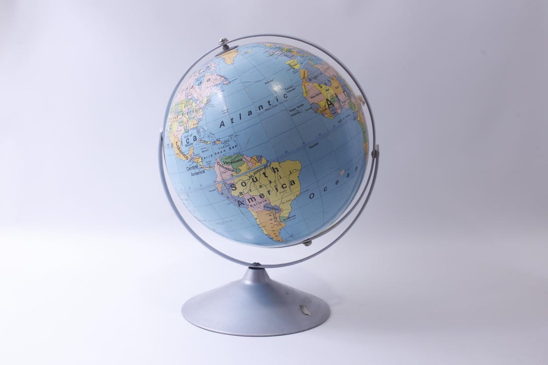 1980s Earth Globe, Political Map, 16 Inches Tall, Geography, History ...
