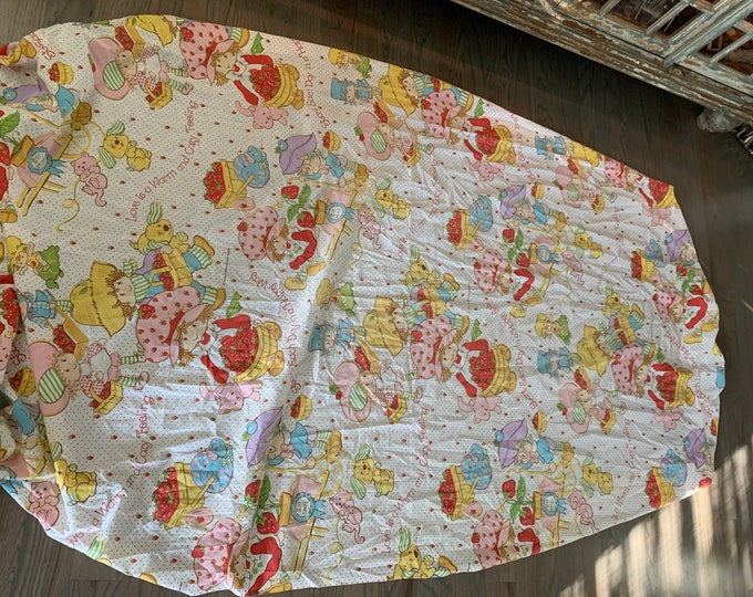 Strawberry Shortcake, Twin Sheet, Fitted 49x72", Flat 94x65", Colorful ...