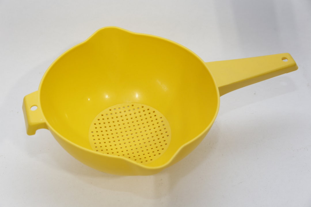Tupperware, Yellow, Colander, Kitchen, Cookware, Plastic, Hanging ...