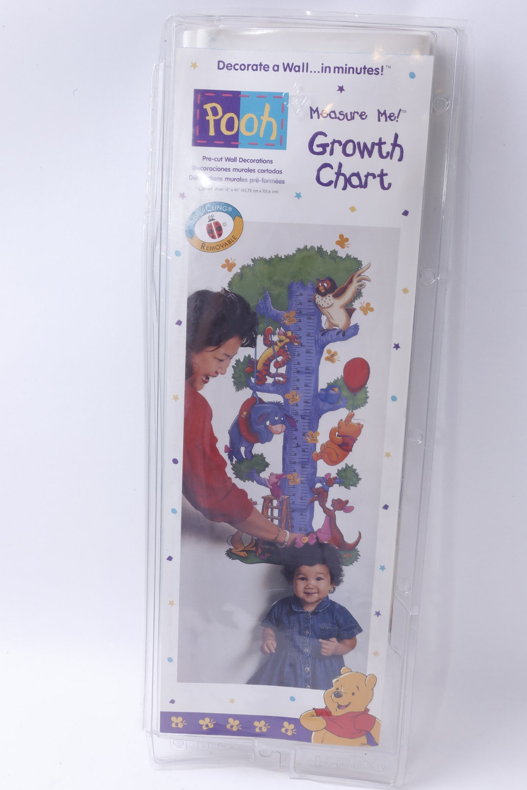 Winnie the Pooh, Growth Chart, Child Meter, Toddler, Kid, Removable, 40 ...