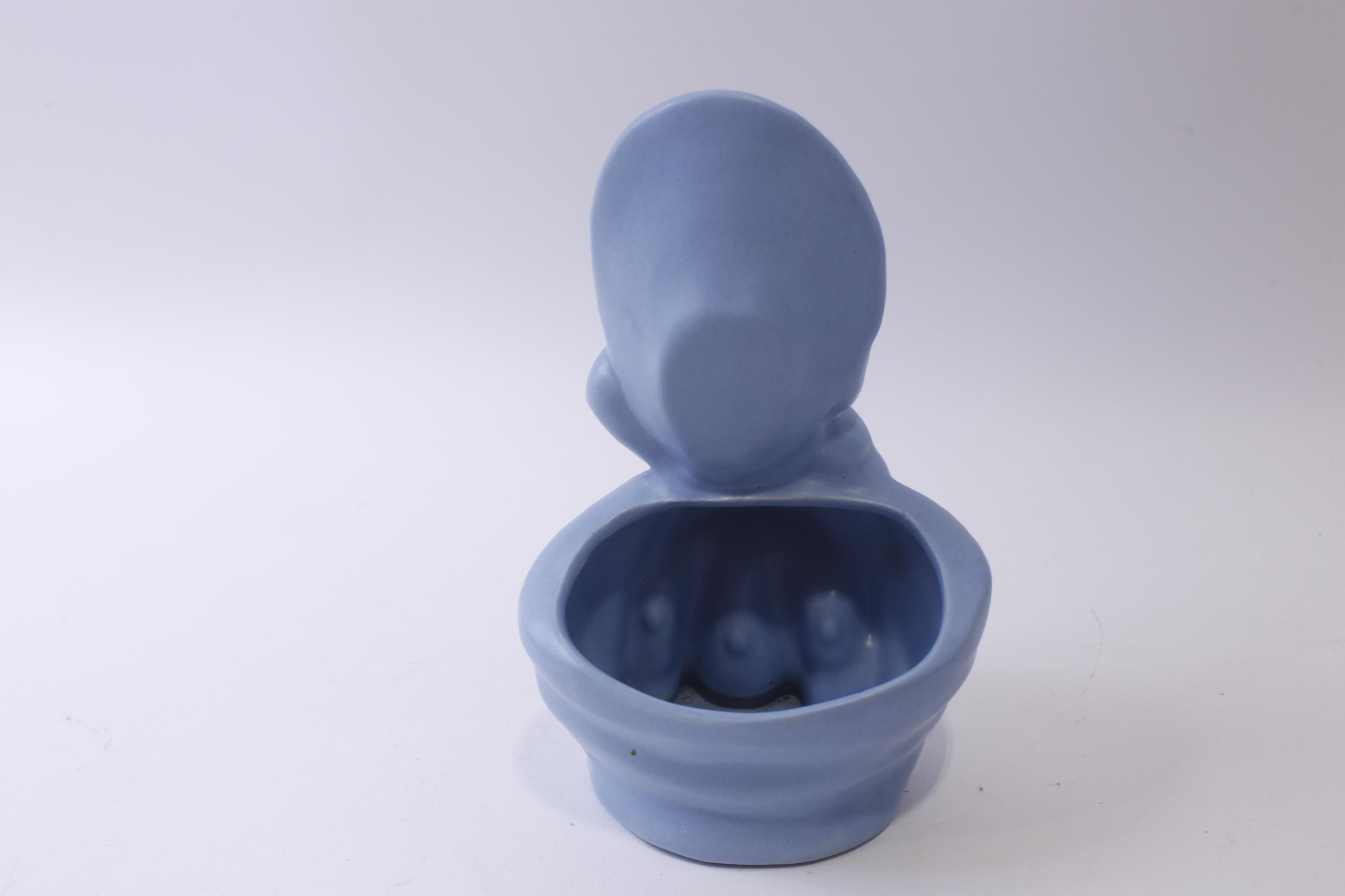 Haeger, Crying Baby Girl With Bonnet, Blue Planter, Ceramic, Pottery ...