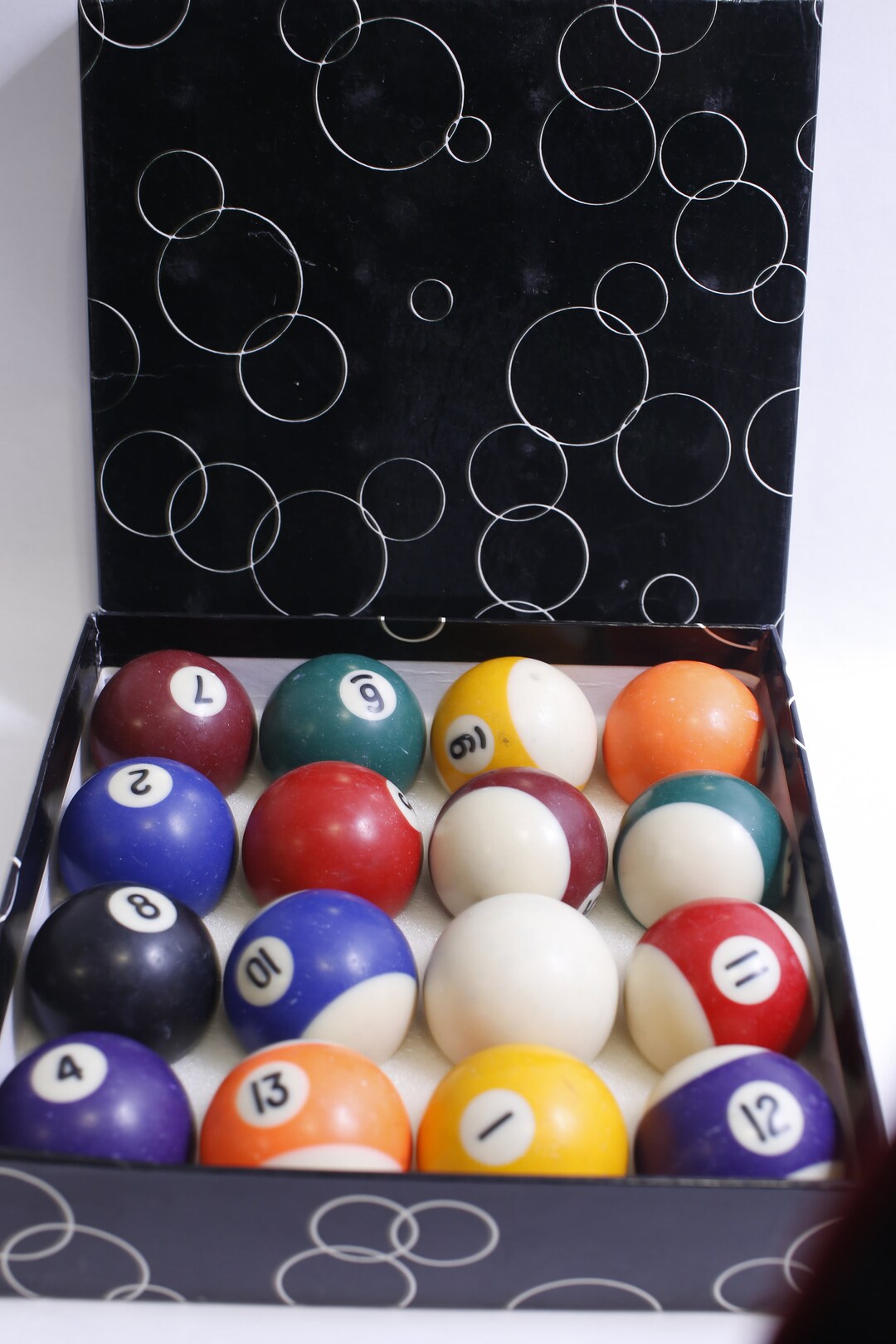 Pool Ball Set, Numbered Balls, Antique, Retro, Billiards, Collectible ...