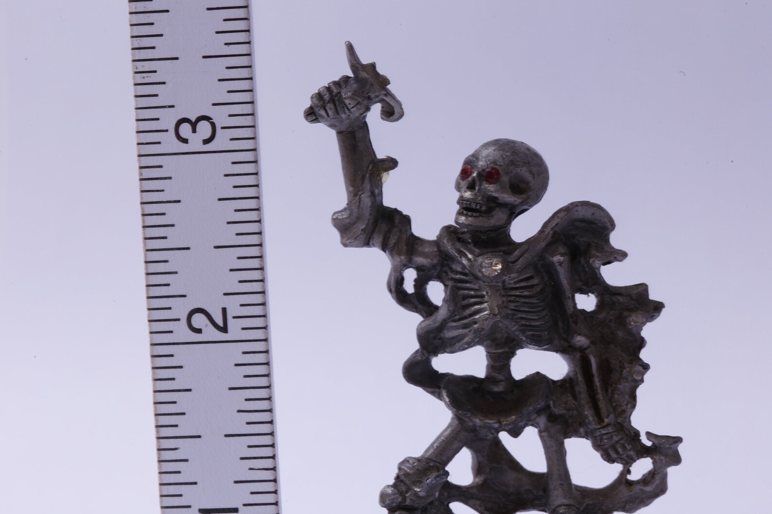 Skeleton Red Eyes Standing Signed Pewter Figurine - Etsy Norway