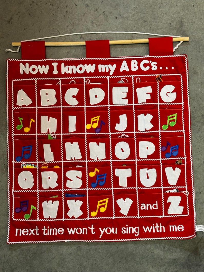 Now I Know My ABC, Wall Chart, Children, Educational Toy, Language ...
