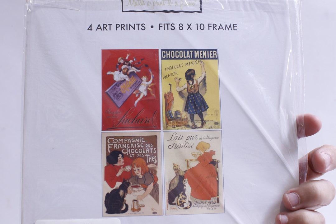 Vintage Set of Four French Poster Reprints, in Package, 8x10, Ready to ...