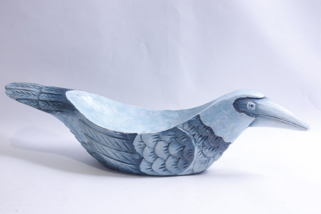 Large Bird Parrot Bowl, Made of Wood, Large Avian Bowl, Exotic Parrot ...