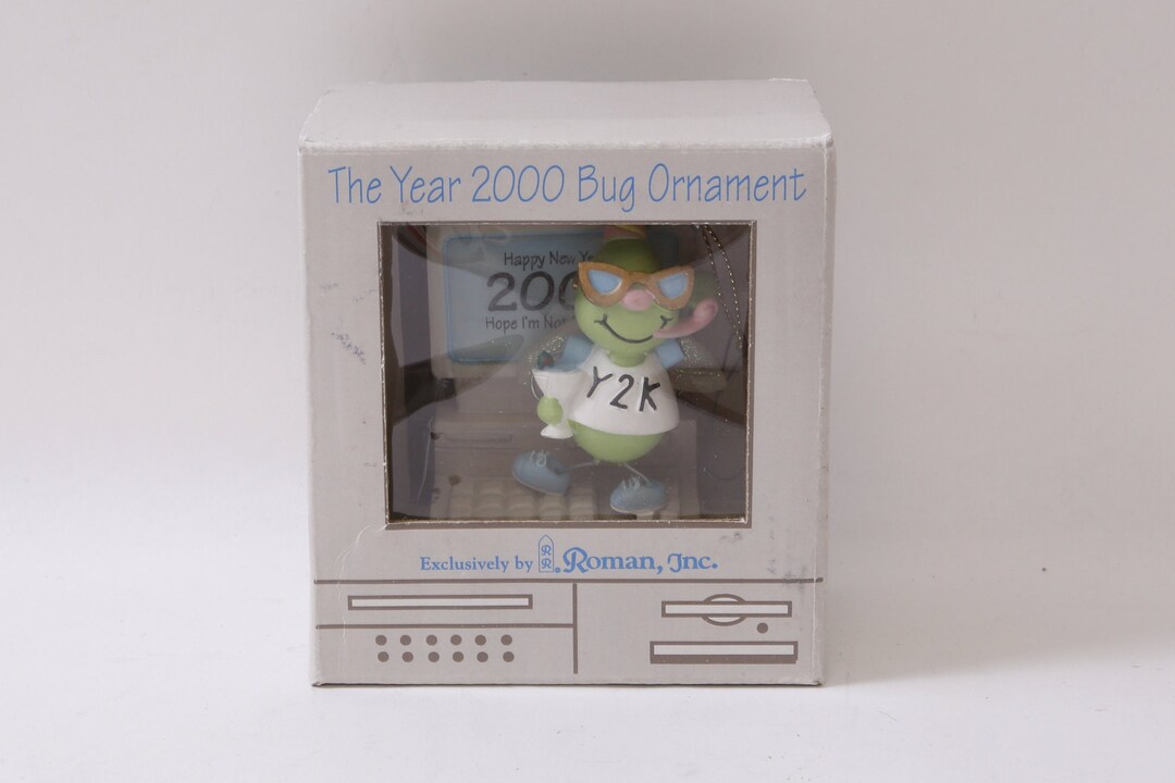 The Year 2000 Bug Ornament, Funny, Computer Bug, 1998, Roman Inc, New ...