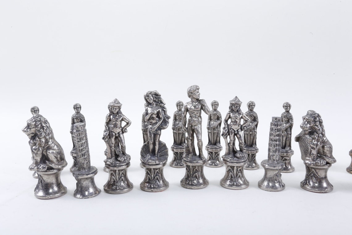 Florence Italian Renaissance Art Chess Set Figures Statue of | Etsy