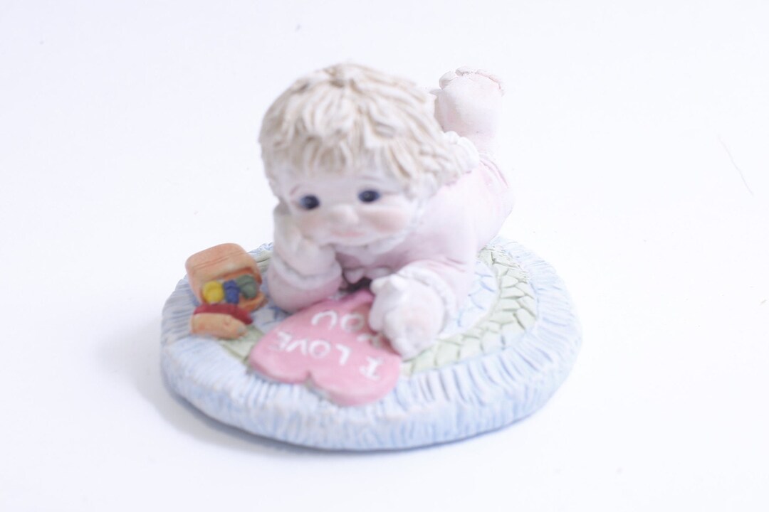 Dreamsicles, Baby Angel Coloring a Heart, I Love You, Figurine, 3 ...