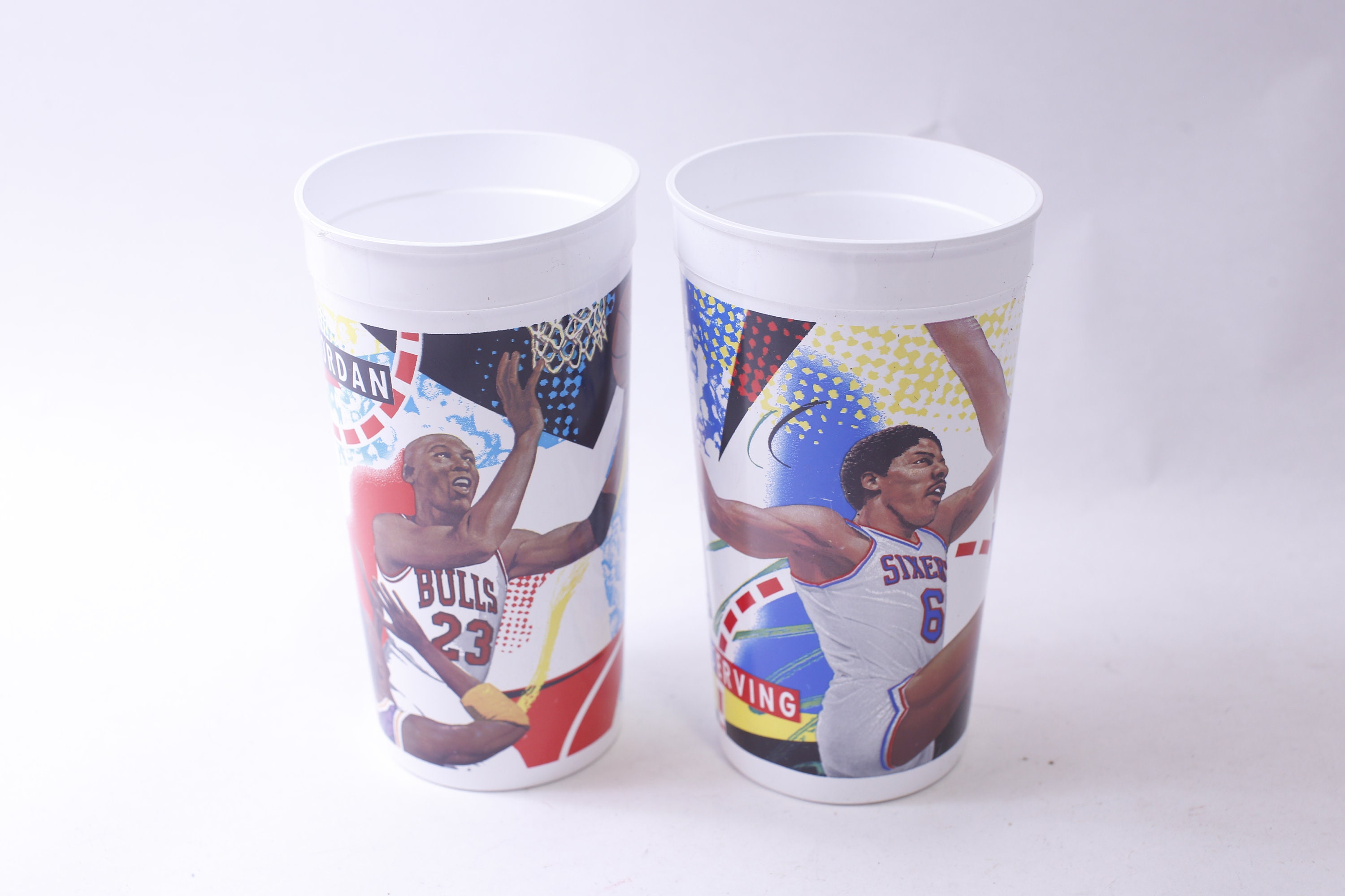 Mcdonald's, Michael Jordan, Julius Erving, Drink Cups, Plastic Glasses ...