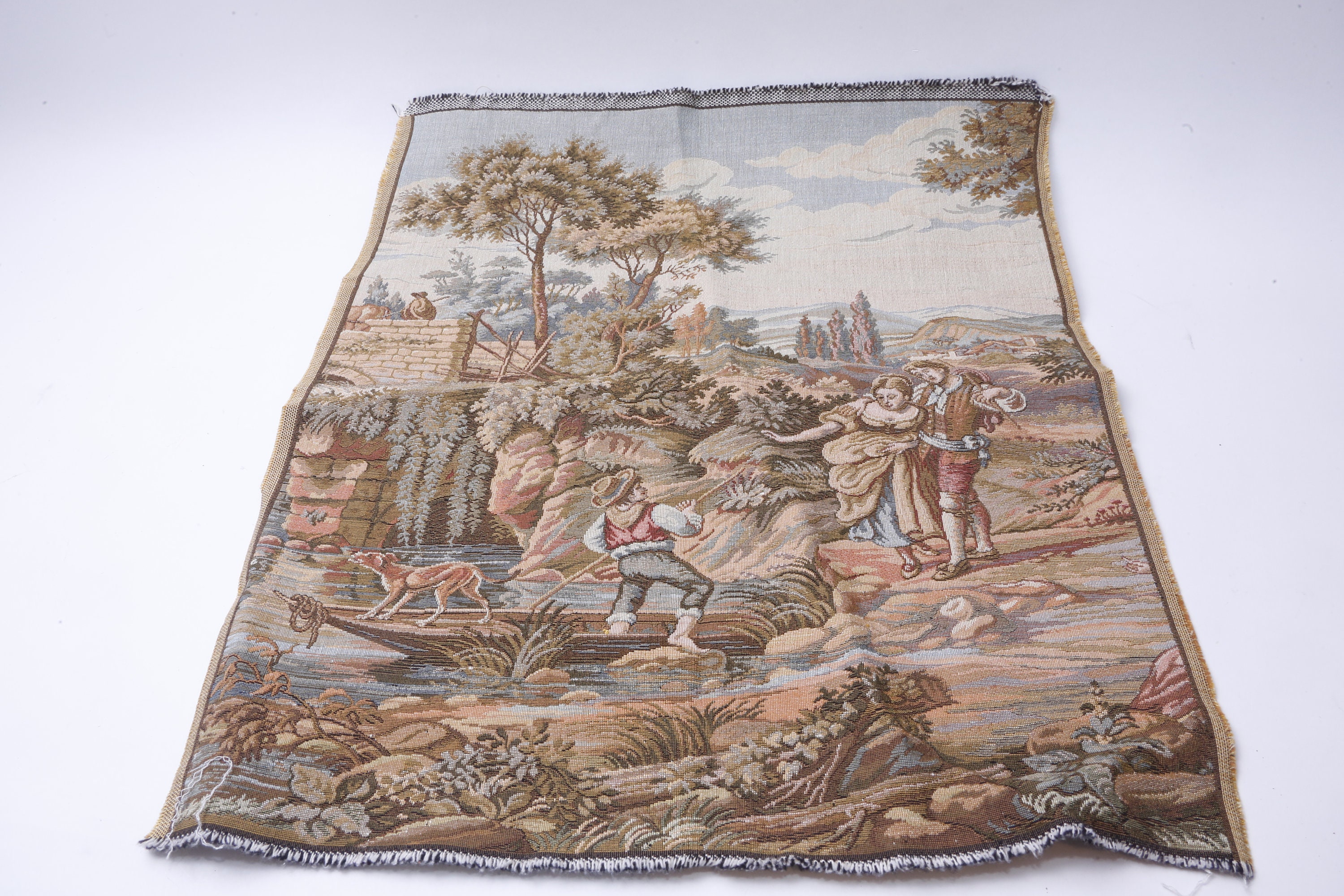 Medieval Old Style Scene Rug Throw Fabric Tapestry 18 x | Etsy