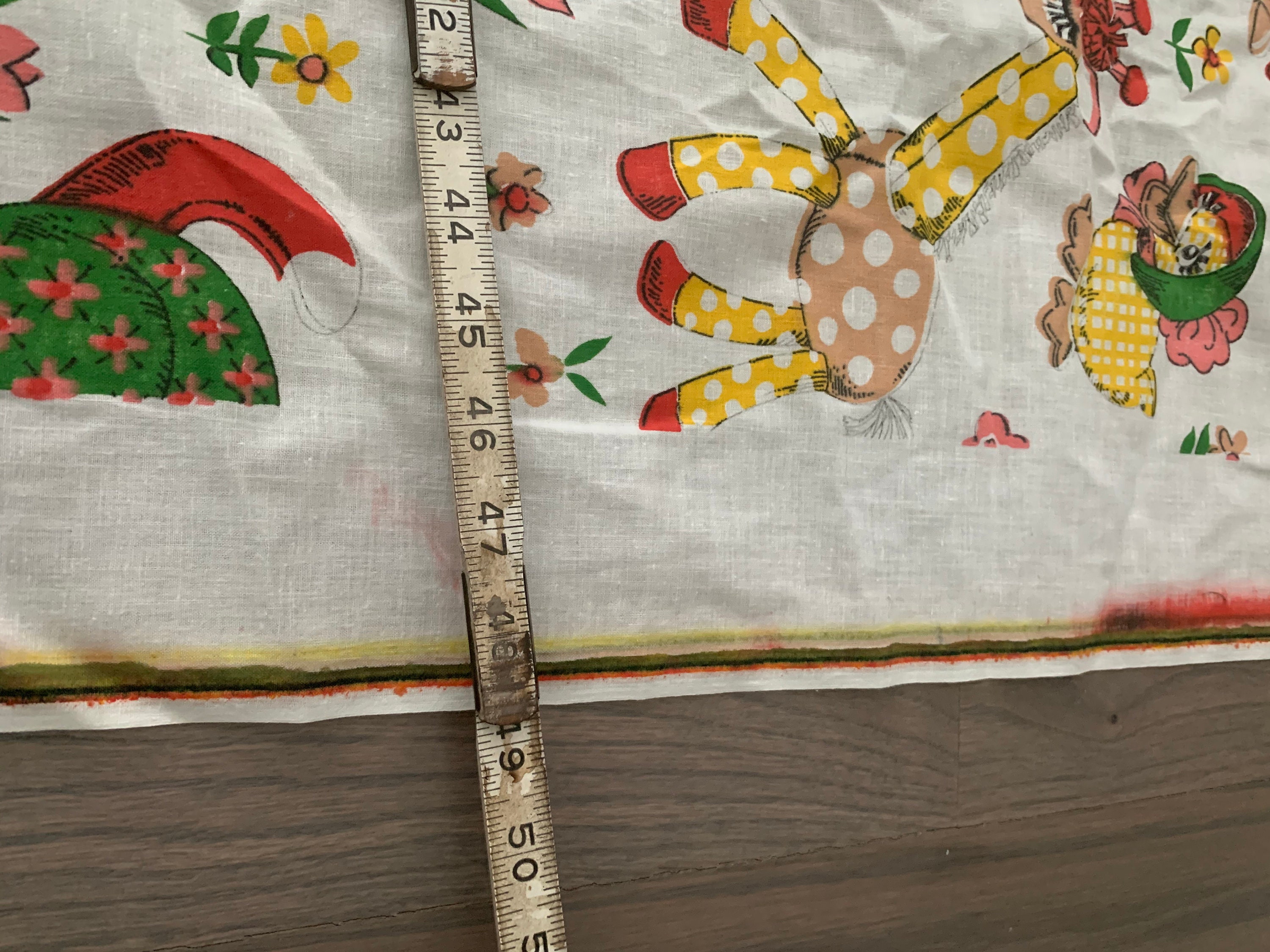 1970s Bucolic Country Kids Fabric Adorable Boy and Girl | Etsy