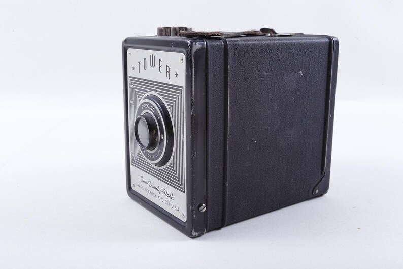 Rare Tower One-twenty Flash Camera Black Vintage Sears Roebuck USA Home ...