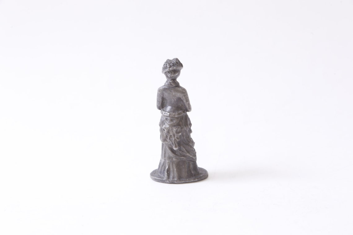 Lady Woman Pewter Figurine 2 Miniature Statuette - Etsy