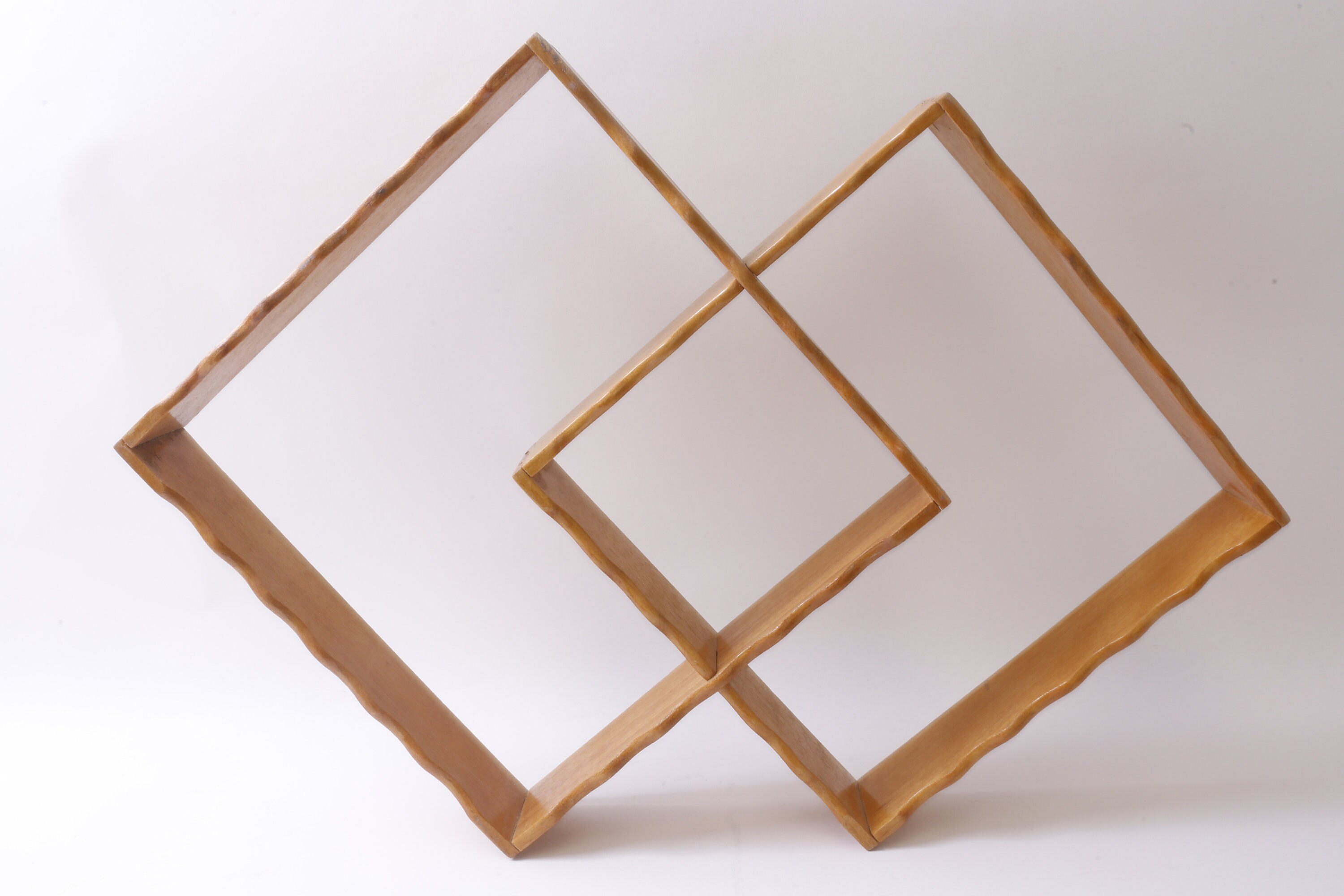 1950s Square Wood, Shelf, Square, Wall Hanging, Home, Interior, Decor ...