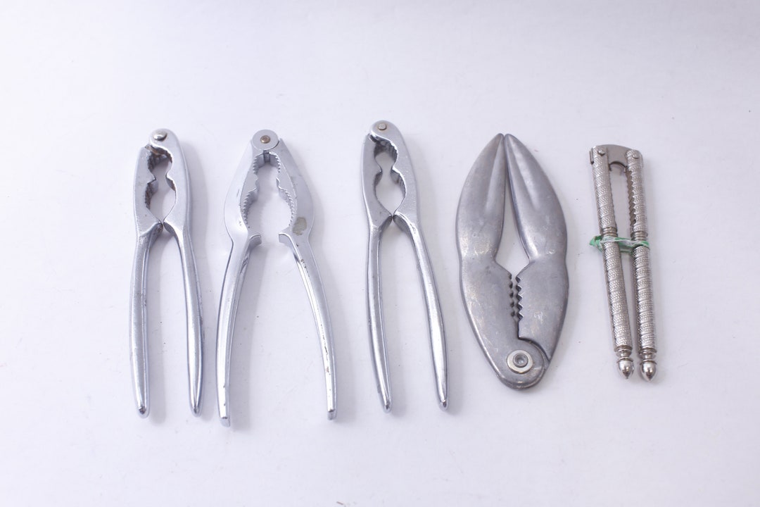 Set of 5 Nutcrackers, Metal, Kitchen, Cooking, Utensil, Nut, Crackers ...