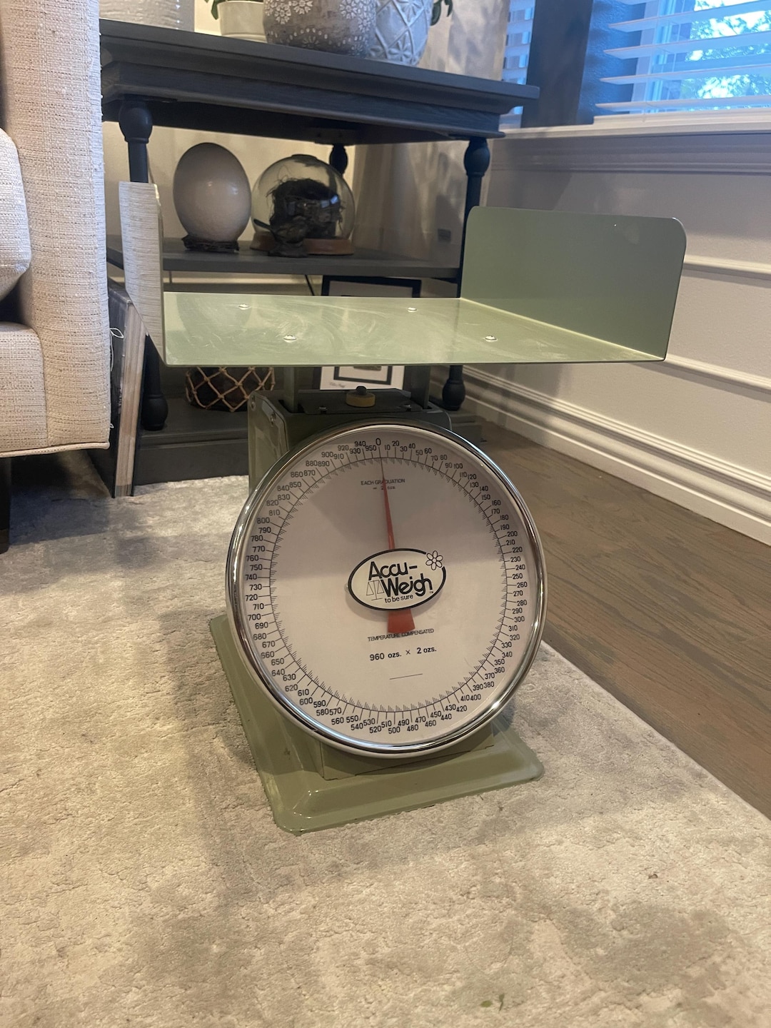 Large Accu-weigh Metal Scale, Mechanical, Analog, Heavy Duty, Heusser ...