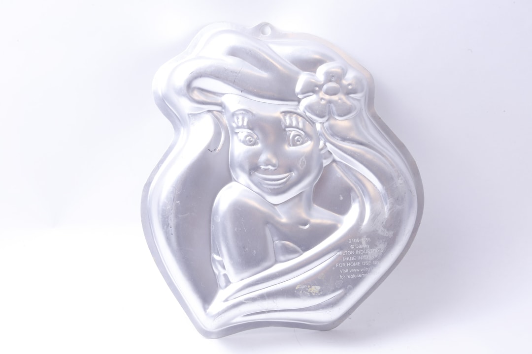 Disney, Ariel, Little Mermaid, Cake Pan, Baking Mold, 13", Wilton, Pie ...