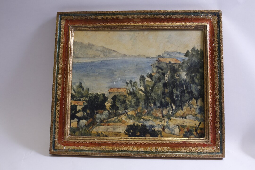 Small Landscape, Print, Gold Frame, Artwork, Nature, Elegance ...