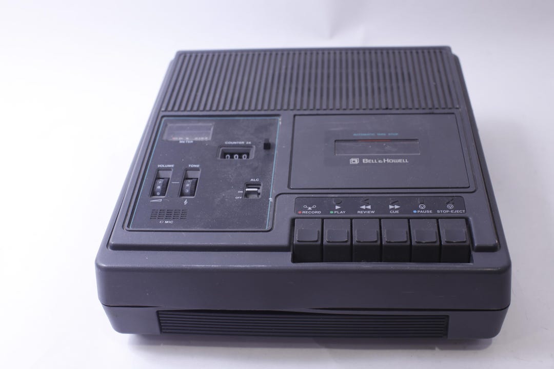 Bell and Howell, Cassette Tape Recorder, Black, Audio Player, Portable ...