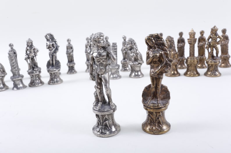 Florence Italian Renaissance Art Chess Set Figures Statue of | Etsy