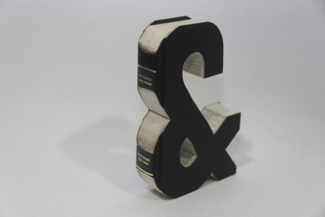 Book Cut Into & Shape, Big Letter, Bookshelf, Photo Prop, Office ...