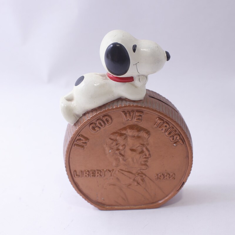 Snoopy Ceramic Piggy Bank - Etsy