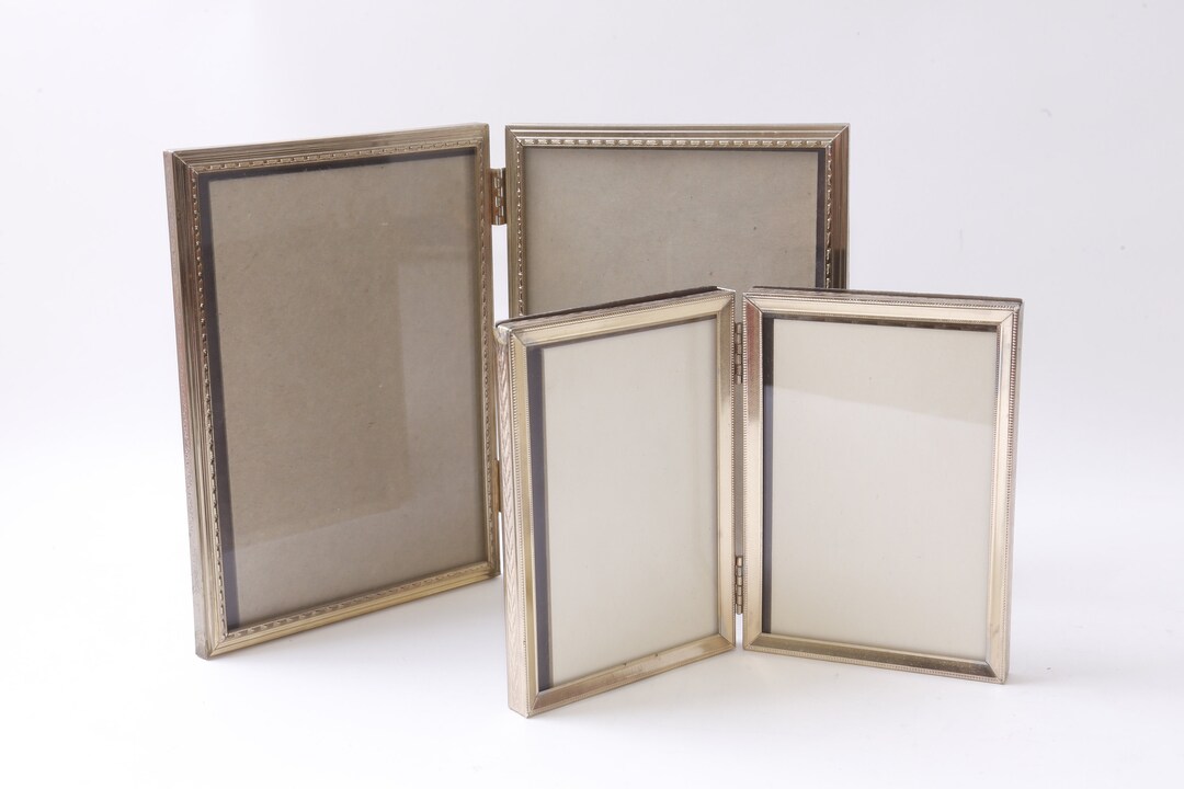 Photo Frames, Set of Two, Folding, Gold, Tabletop, Home, Interior ...