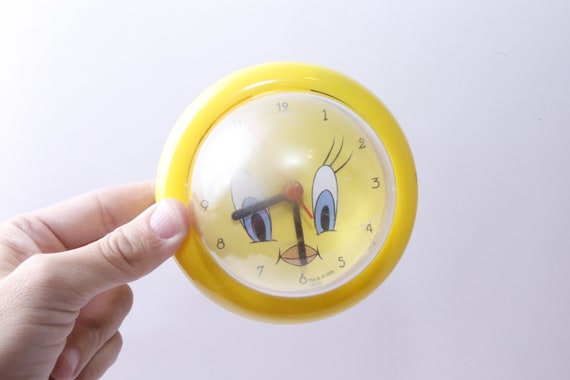 Looney Tunes Tweety Clock Yellow Face Round 4 - Etsy