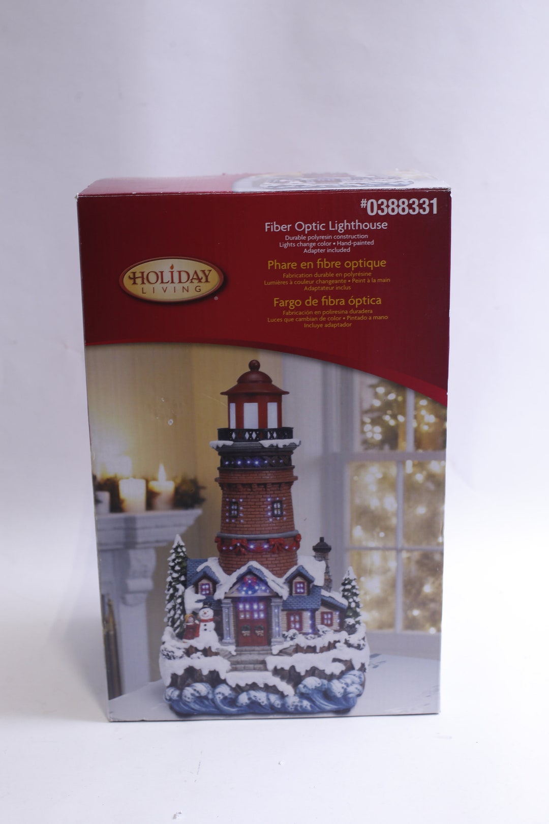 The Holiday Collections Fiber Optic Lighthouse With AC Adapter Color ...