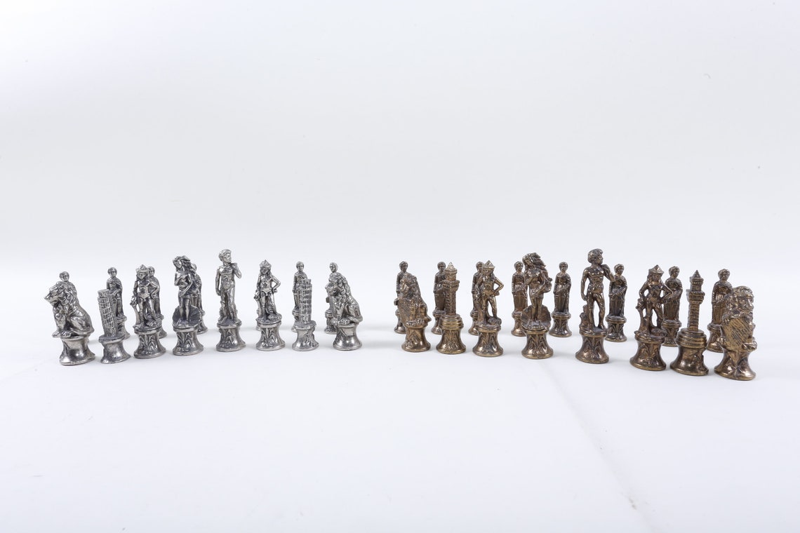 Florence Italian Renaissance Art Chess Set Figures Statue of | Etsy