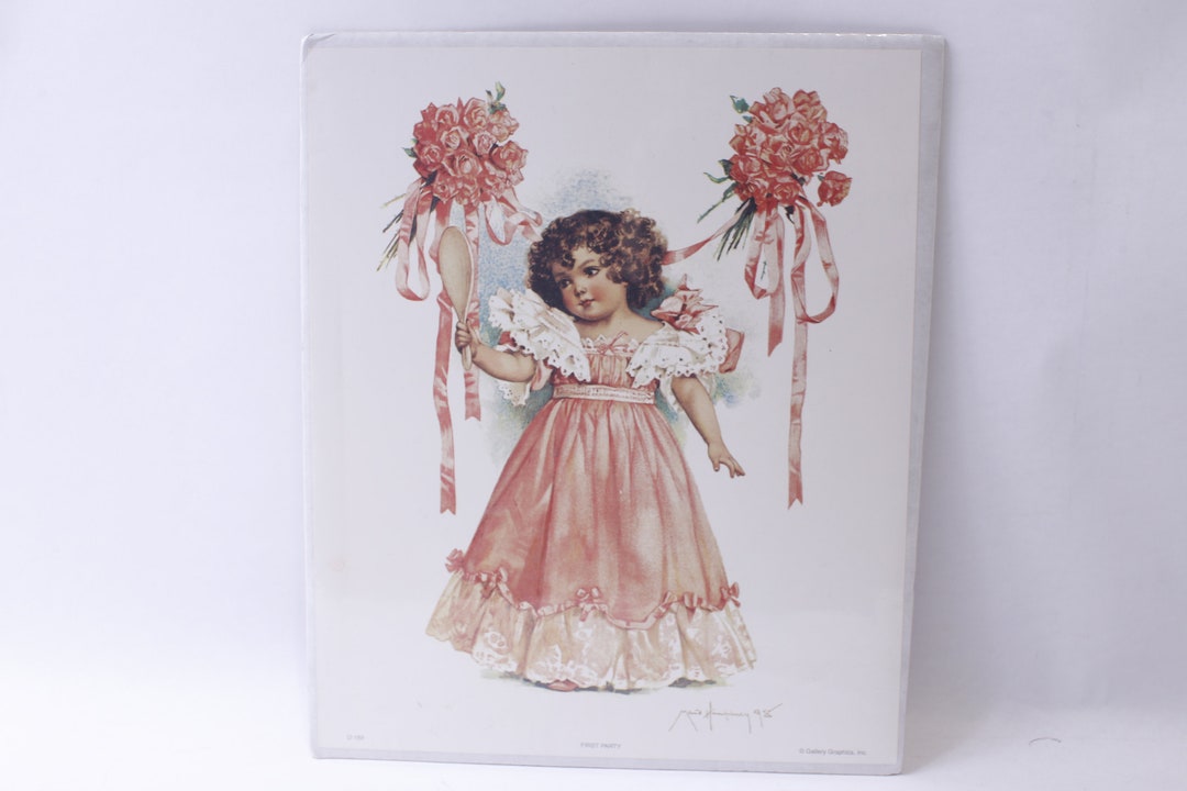 First Party, Girl Holding a Hand Mirror, 1898, Maud Humphrey, Gallery ...