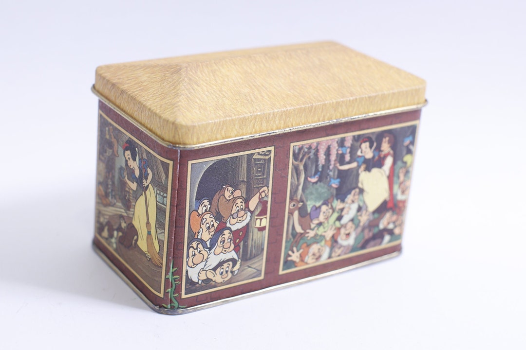 Disney, Snow White and Seven Dwarfs, Tin Box, Candy Jar Mix Label ...
