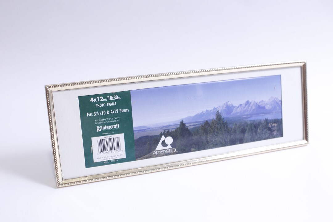 Long Gold Photo Frame 80s, Nostalgic Elegance, Opulent Decor Piece ...