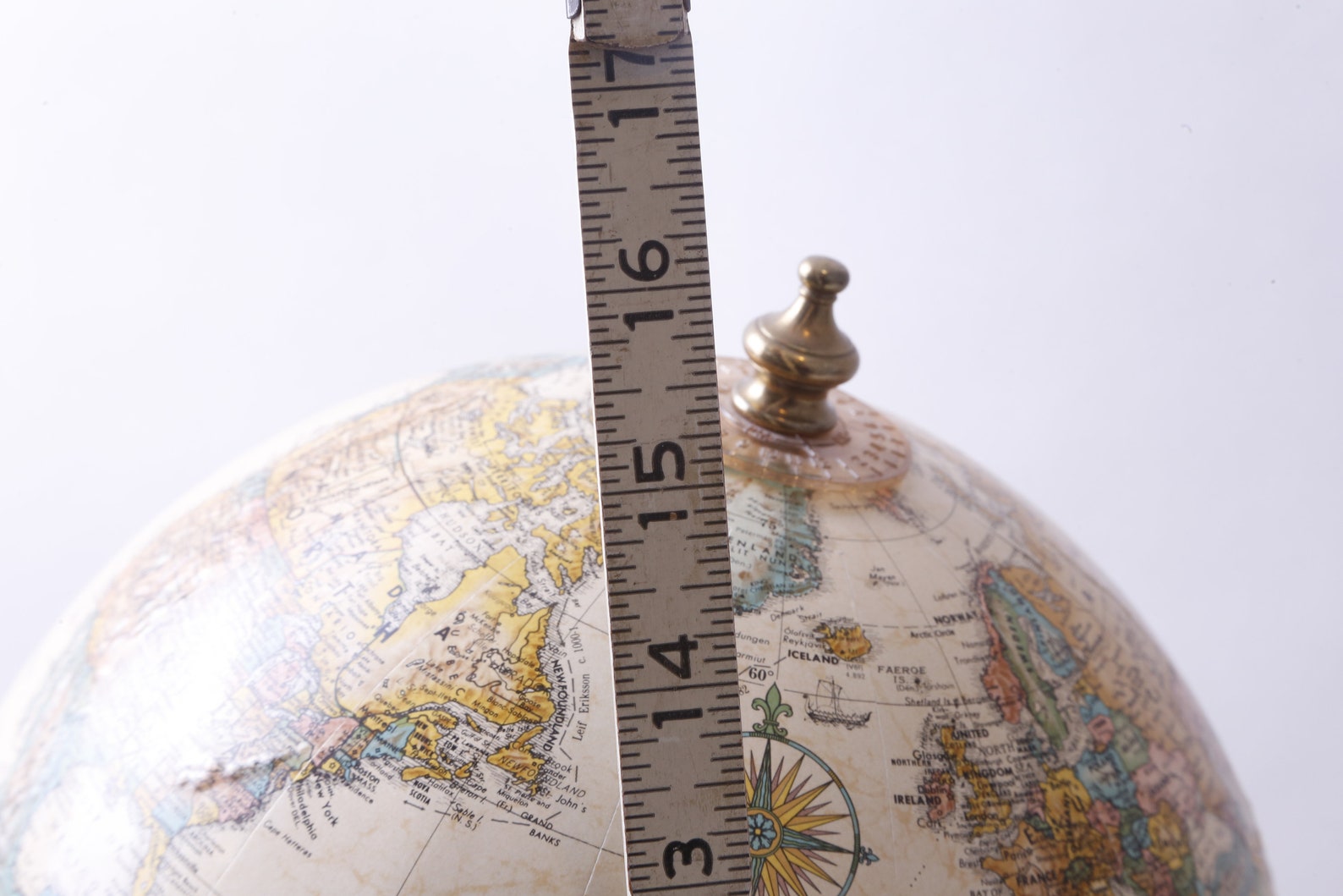 Barometer, Thermometer, Hygrometer, Globe, 16", Earth, Political Map ...