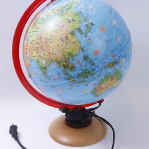 Globe, Earth, Physical, 1990s, Political Map, Landmarks, Animals, 15 ...