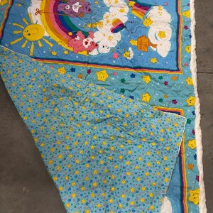 Care Bears, Baby Quilt, Nursery Bedding, Cute Bears in the Sky With a ...
