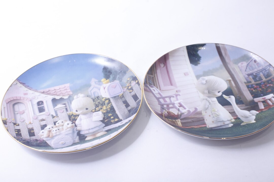 Precious Moments, Collectible Plates, Set of Two, 1993, Enesco, Limited ...