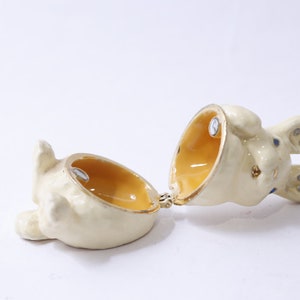 Little Bejeweled Enameled Rabbit Trinket Box With Rhinestones ...