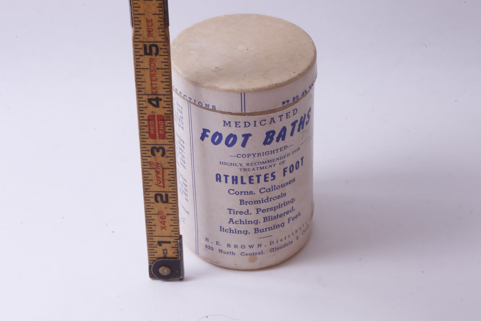 Antique Medicated Foot Baths, Athletes Foot, R E Brown, Jar, Container ...