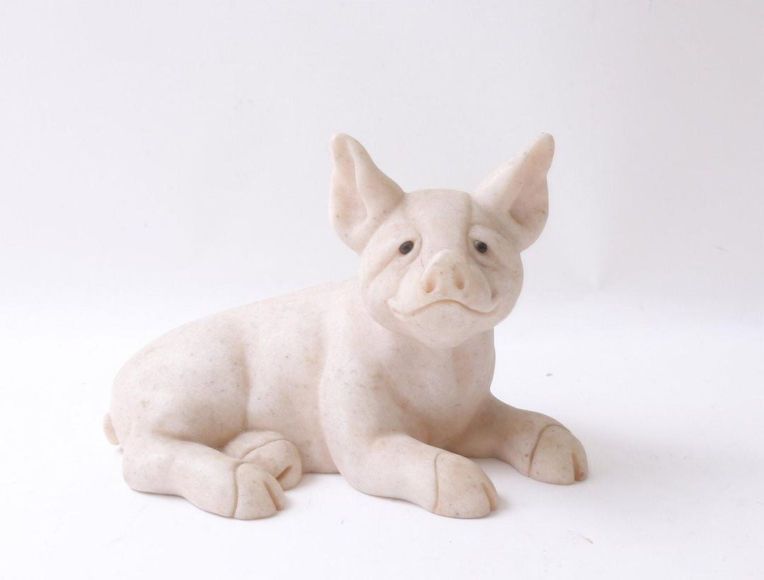 Quarry Critters 1999, Pickle the Pig, Stone Figurine, Animal, 6 ...