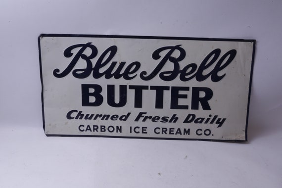 Blue Bell Butter Ice Cream HUGE Vintage 24 X 12 | Etsy