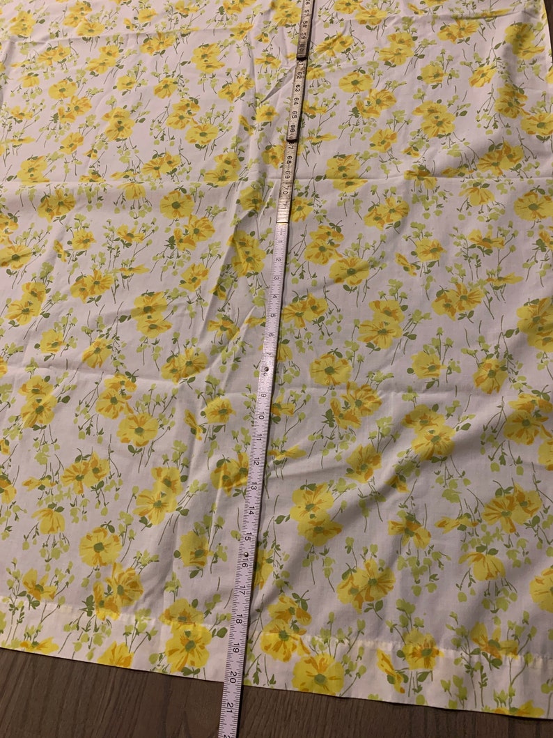 Floral Yellow Flowers 92 X 65 Flat Sheet Fabric - Etsy